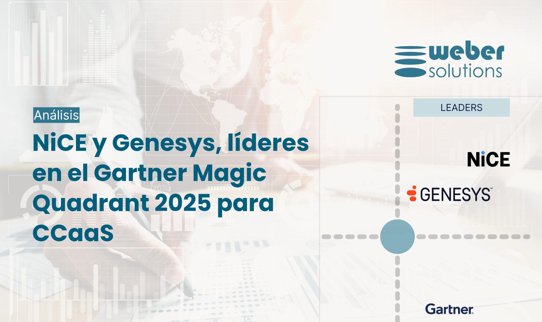 NICE y Genesys líderes Gartner Magic Quadrant 2025 CcaaS